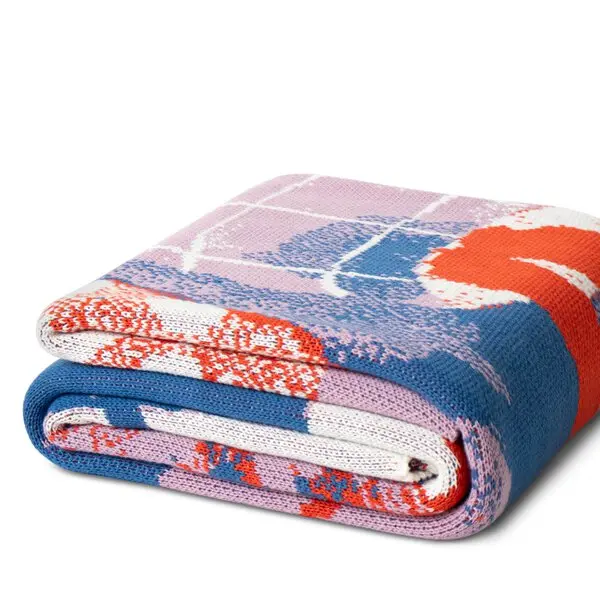 BIQUETTE House Plants Cotton Throw Blanket
