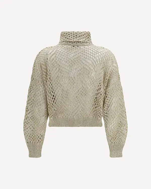 Brunello Cucinelli Open-knit Zip-up Cardigan Feale