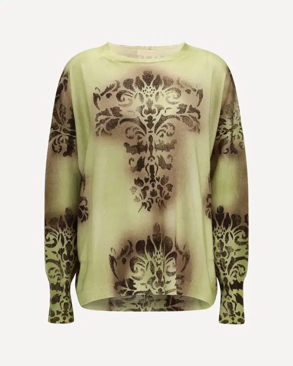 VERYBUSY Cashere Crew-neck Sweater Feale