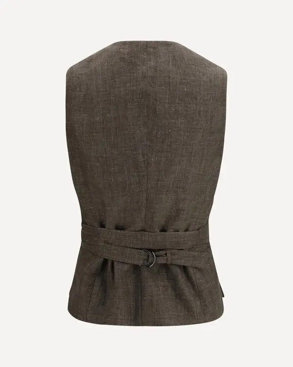 Brunello Cucinelli Belted Linen Vest