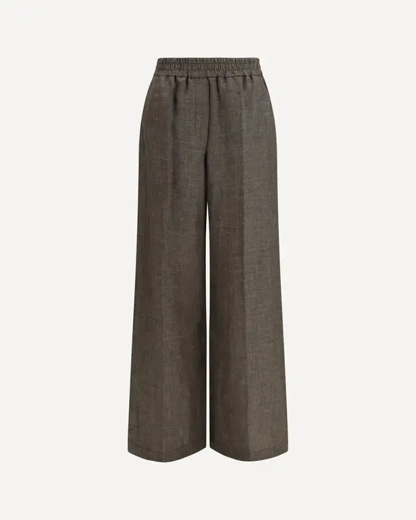 Brunello Cucinelli High-rise Linen Pants