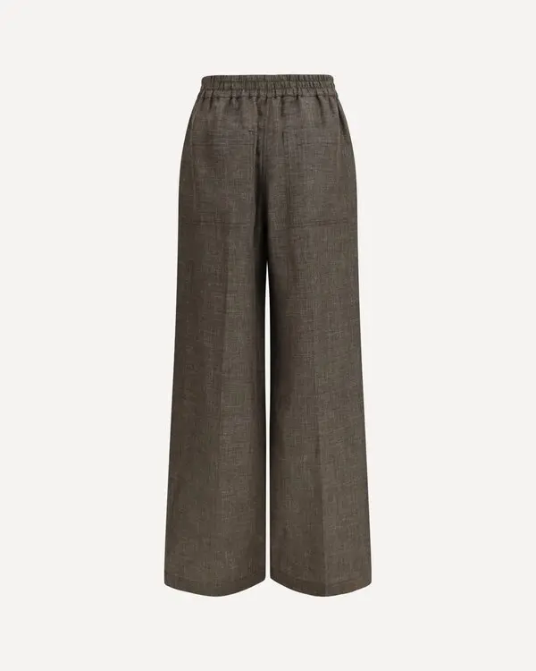 Brunello Cucinelli High-rise Linen Pants