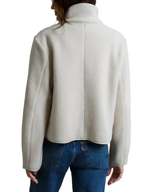 PERFECTWHITETEE Fleece Button Front Jacket - Sugar
