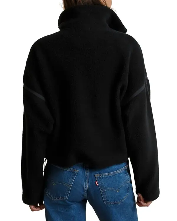 PERFECTWHITETEE Funnel Neck Fleece Sweatshirt - True Black
