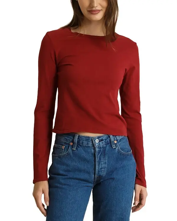 PERFECTWHITETEE Lisa Cotton Long Sleeve Tee