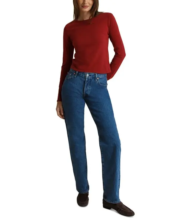 PERFECTWHITETEE Lisa Cotton Long Sleeve Tee