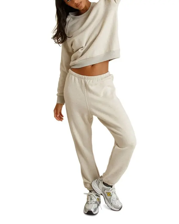 PERFECTWHITETEE Cotton Speckled Jogger Pants
