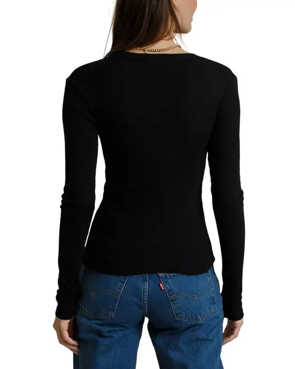 PERFECTWHITETEE Bianca Fitted Long Sleeve Tee
