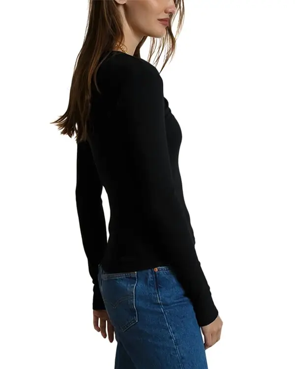 PERFECTWHITETEE Bianca Fitted Long Sleeve Tee