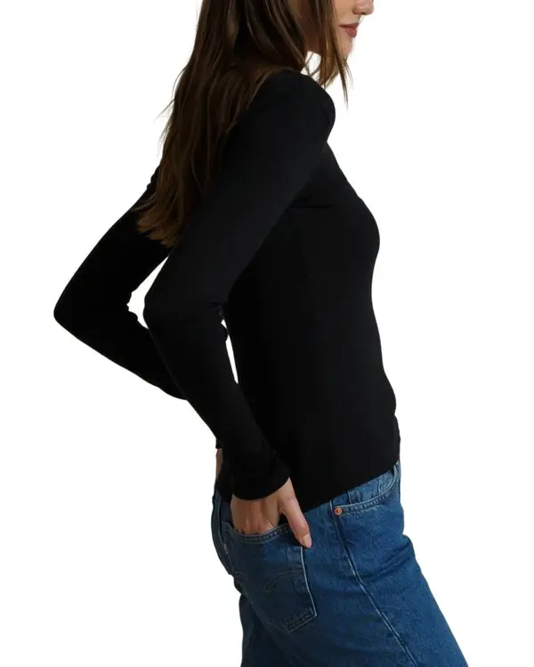 PERFECTWHITETEE Bianca Fitted Long Sleeve Tee