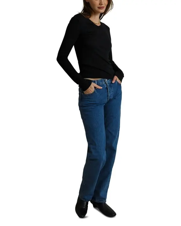 PERFECTWHITETEE Bianca Fitted Long Sleeve Tee