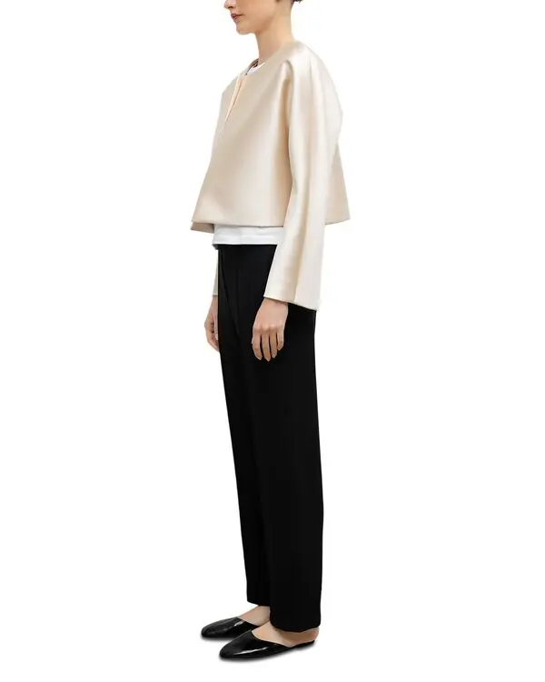 LESET Bobbi Cropped Collarless Jacket