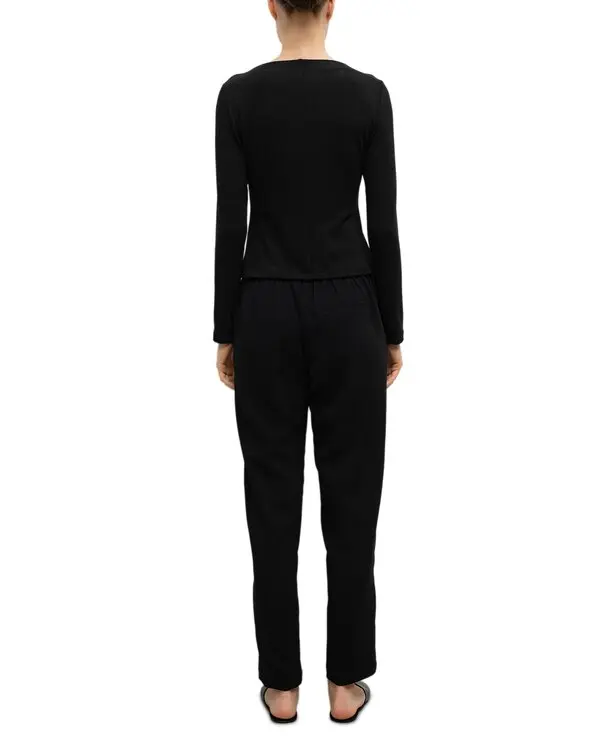 LESET Lauren Boat Neck Long Sleeve Tee