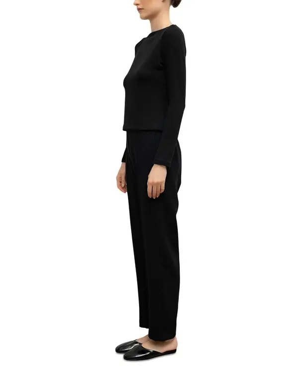 LESET Lauren Boat Neck Long Sleeve Tee