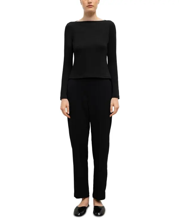 LESET Lauren Boat Neck Long Sleeve Tee