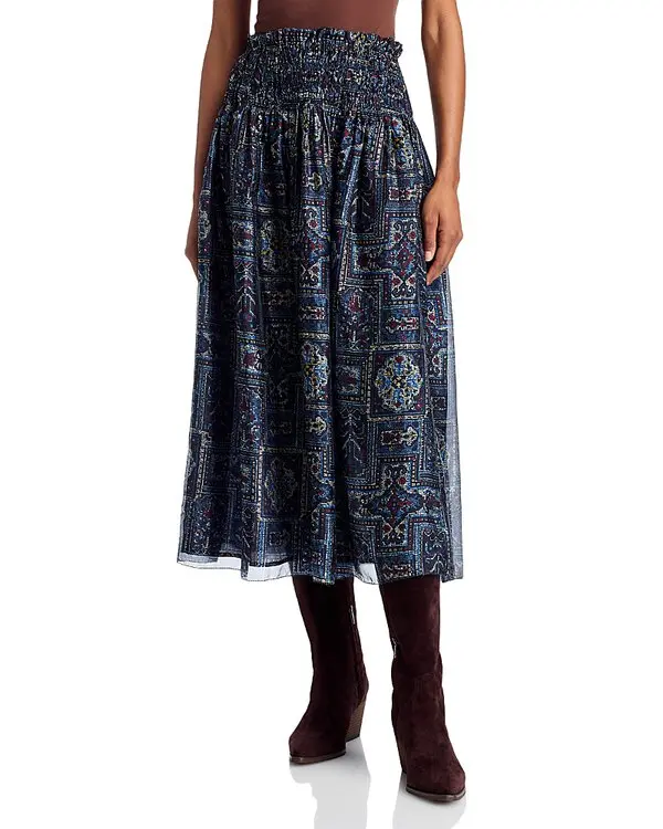 The Great. The Canary A Line Midi Skirt