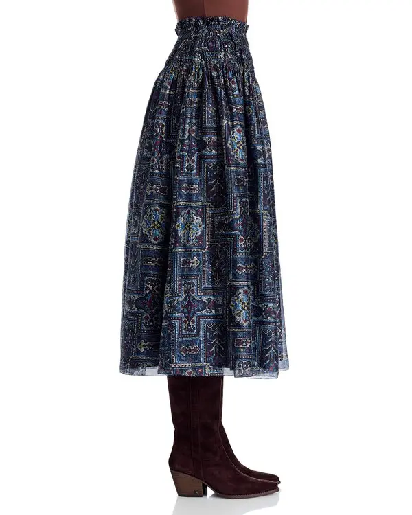 The Great. The Canary A Line Midi Skirt