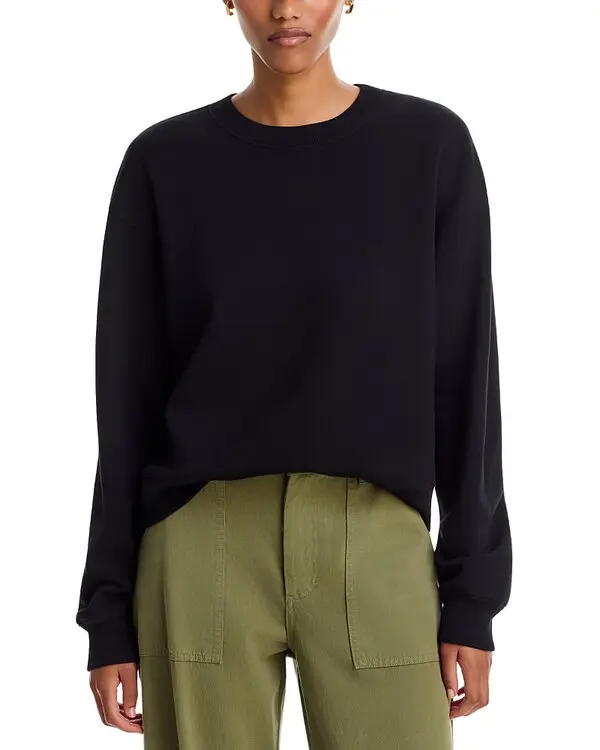 Velvet By Graham & Spencer Yoko Crewneck Cotton Sweatshirt