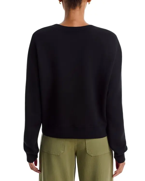 Velvet By Graham & Spencer Yoko Crewneck Cotton Sweatshirt