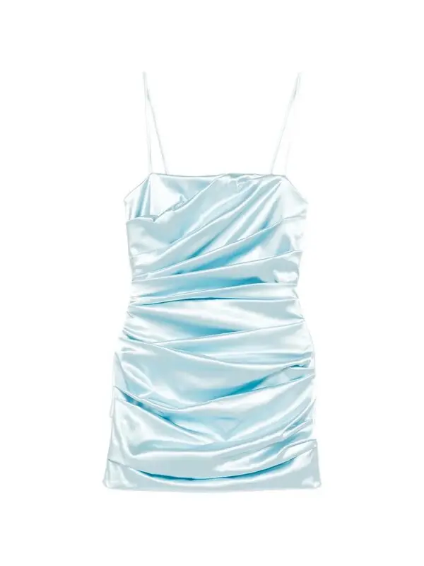 Dolce & Gabbana Wrap Mini Dress - Light Blue
