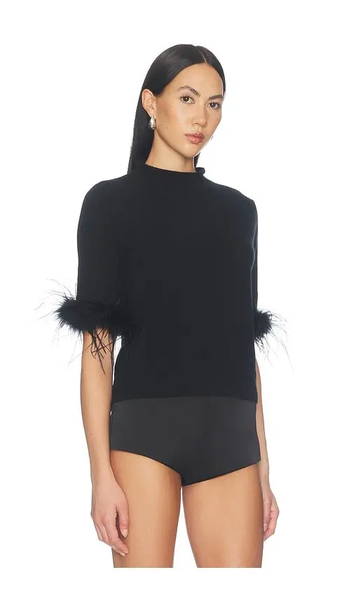 W. CASHMERE Alaiya Top With Feathers