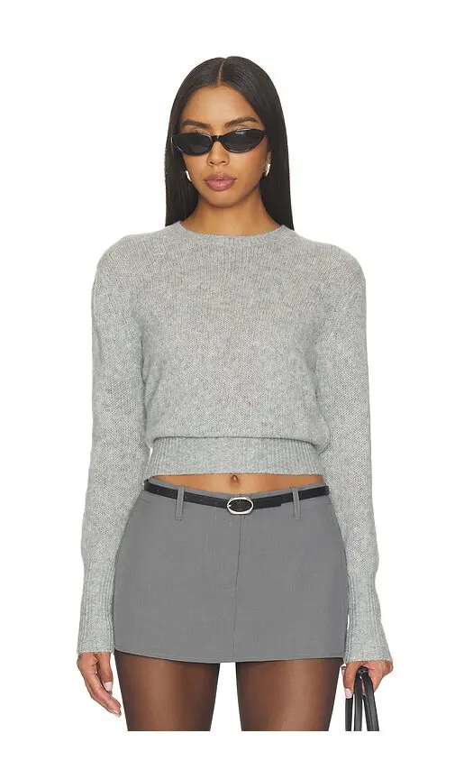 W. CASHMERE Laurel Cinched-waist Sweater In Grey