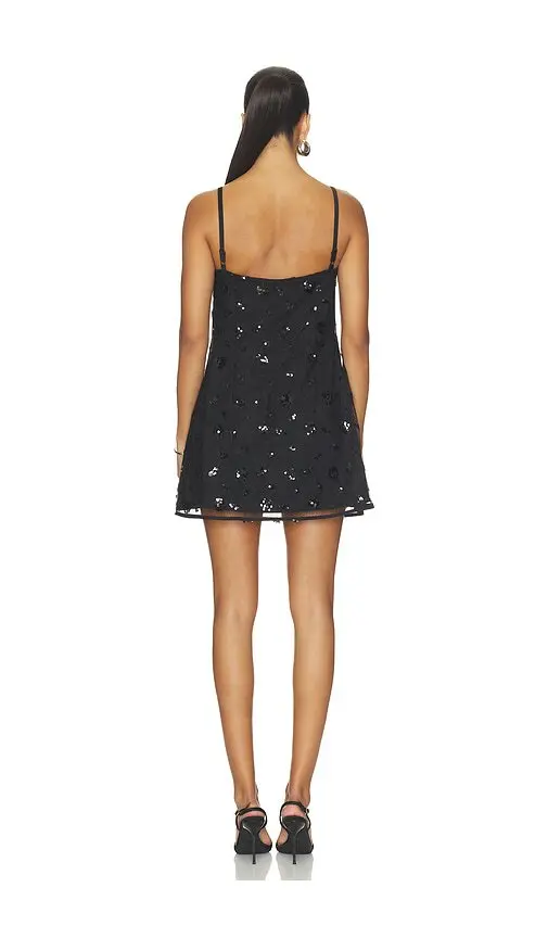 WITH HARPER LU Shift Mini Dress In Black