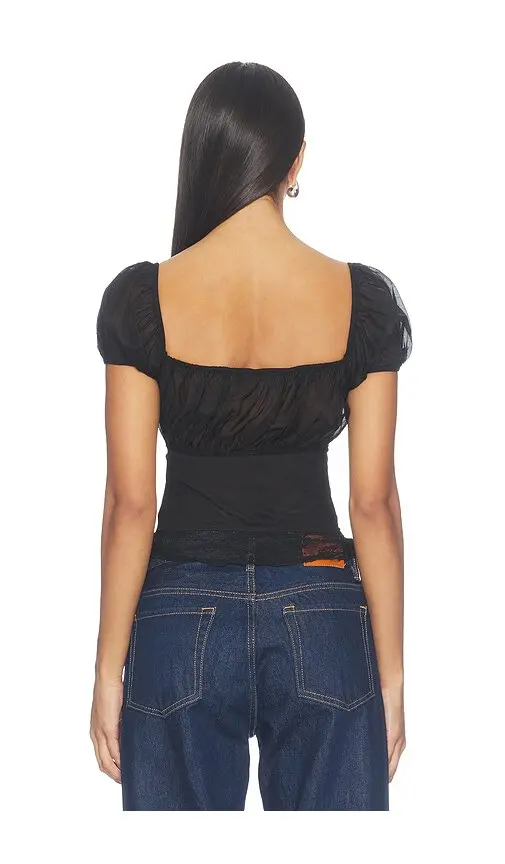 Lioness Love Letters Corset Top In Black