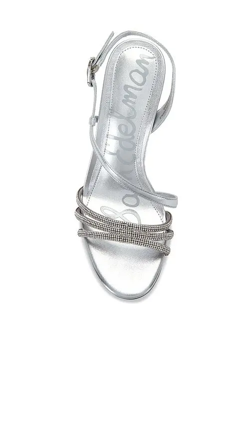 Sam Edelman Charli Glam Sandal In Metallic Silver