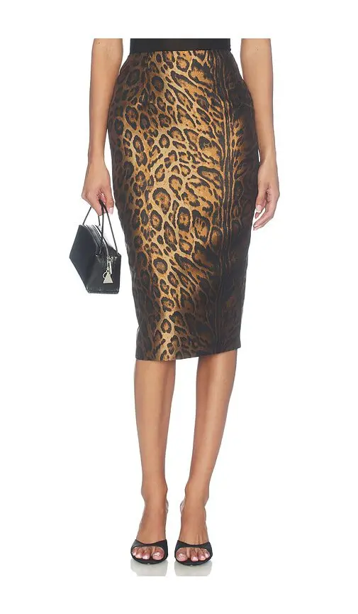 LOVERS AND FRIENDS Eliza Midi Skirt In Brown