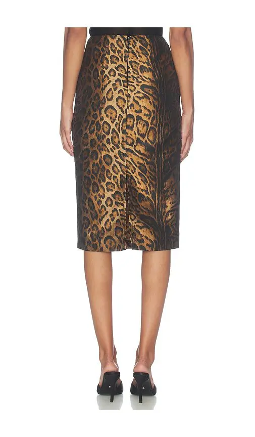 LOVERS AND FRIENDS Eliza Midi Skirt In Brown