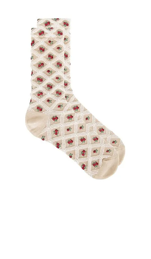 Free People Floral Jaquard Trouser Socks