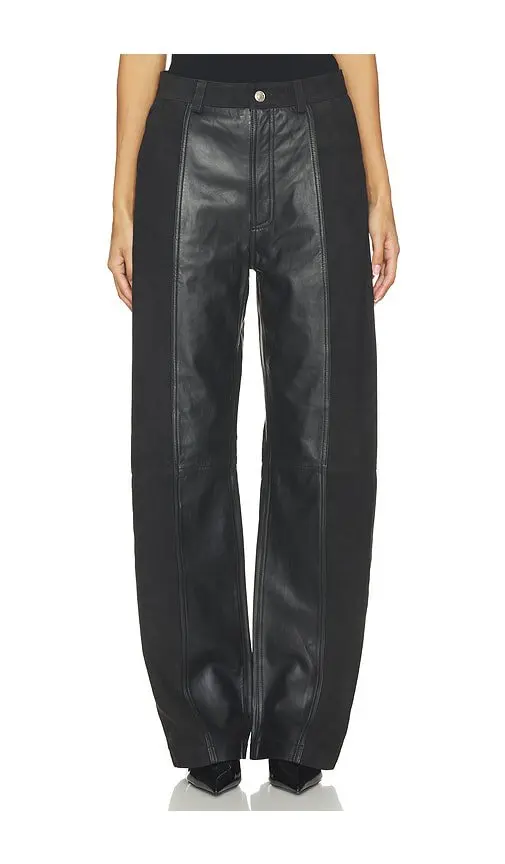ROTATE BY BIRGER CHRISTENSEN Wide Straight Pants - Black