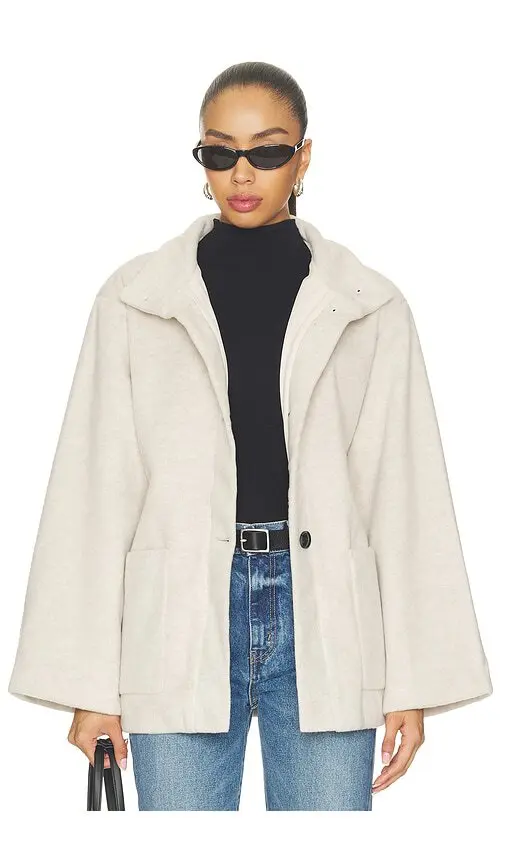 Sanctuary Bundled Wool Coat In Beige