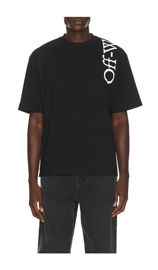 Off-White Vertical Bookish Skate Short Sleeve Tee - Black