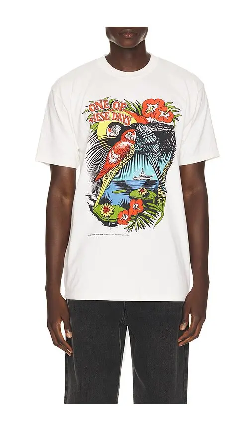 ONE OF THESE DAYS X X Fwrd Miami Design 01 Tee In White - Bone