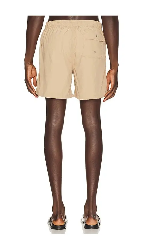 BATHER Solid Classic Swim Trunk In Brown