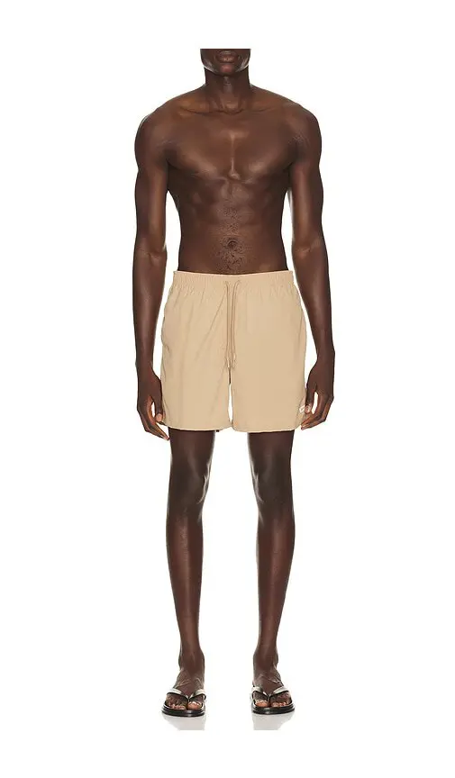 BATHER Solid Classic Swim Trunk In Brown