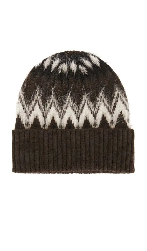 FAVORITE DAUGHTER The Fairisle Beanie In Brown
