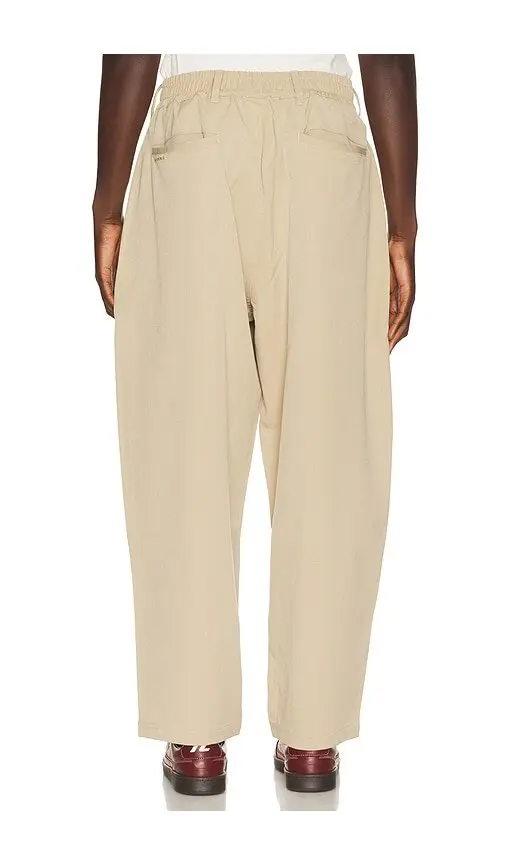 STUDENTS GOLF Calculus Baggy Pleated Pants In Brown - Cement