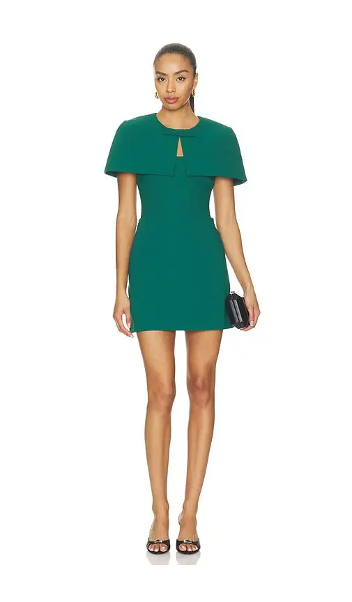 Amanda Uprichard Elyna Capelet Dress In Green