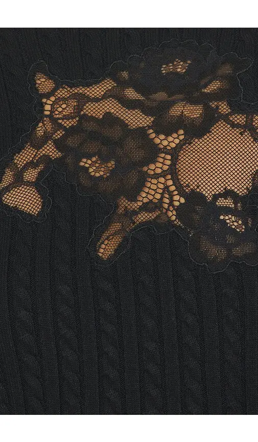 FLEUR DU MAL Lace Guipure Knit Dress