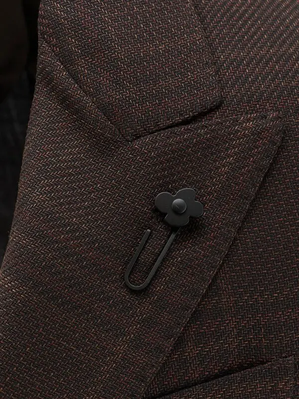 LARDINI Wool Blazer With Prince Of Wales Motif