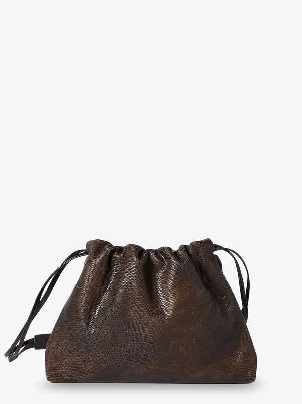 Brunello Cucinelli Reptile Print Leather Crossbody Bag