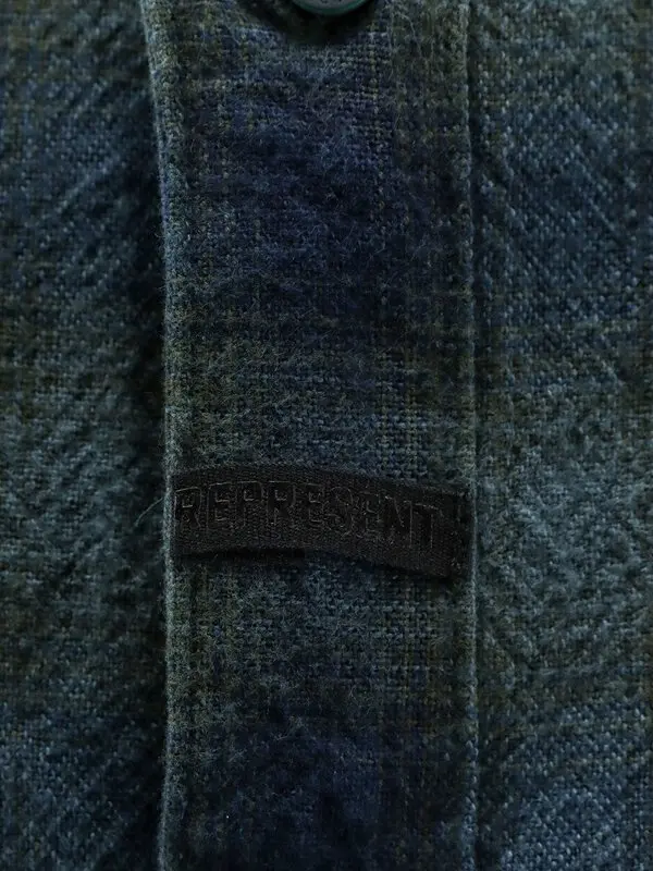 REPRESENT Rasent Plaid Cotton Shirt With Check Pattern