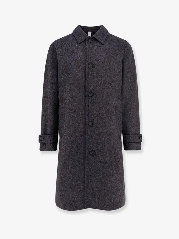 HEVO Loconia Singlebreasted Wool Blend Coat - Grey