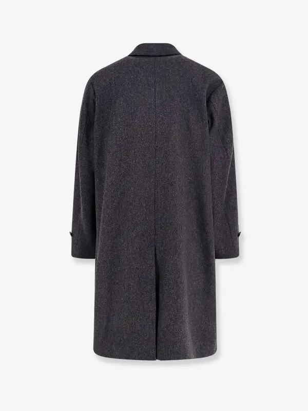HEVO Loconia Singlebreasted Wool Blend Coat - Grey