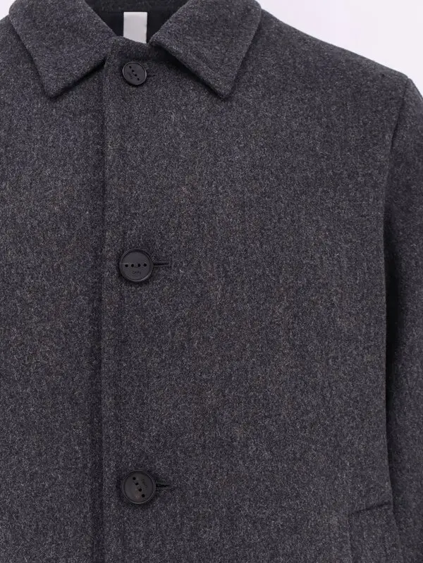 HEVO Loconia Singlebreasted Wool Blend Coat - Grey