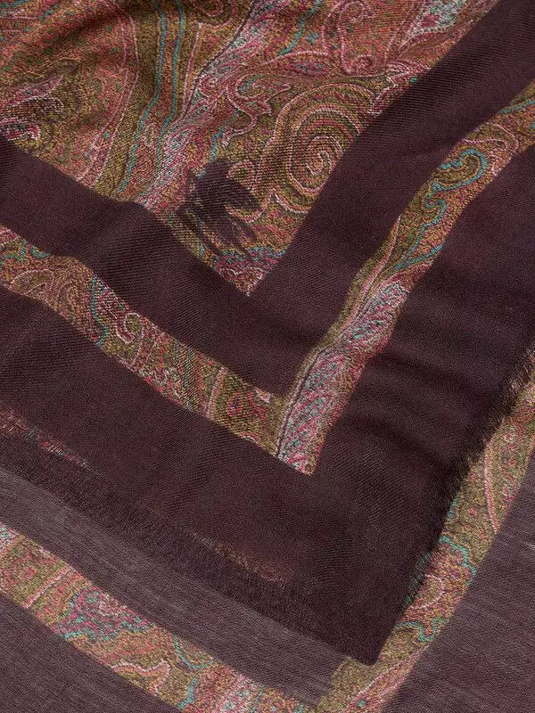 Etro Modal And Cashmere Shawl With Paisley Pattern