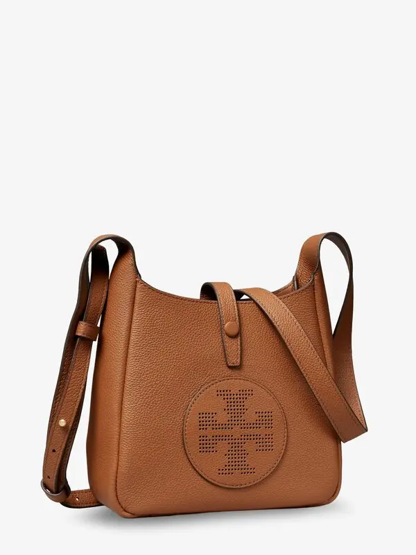 Tory Burch Miller Swing Shoulder Bag In Black Hammered Leather